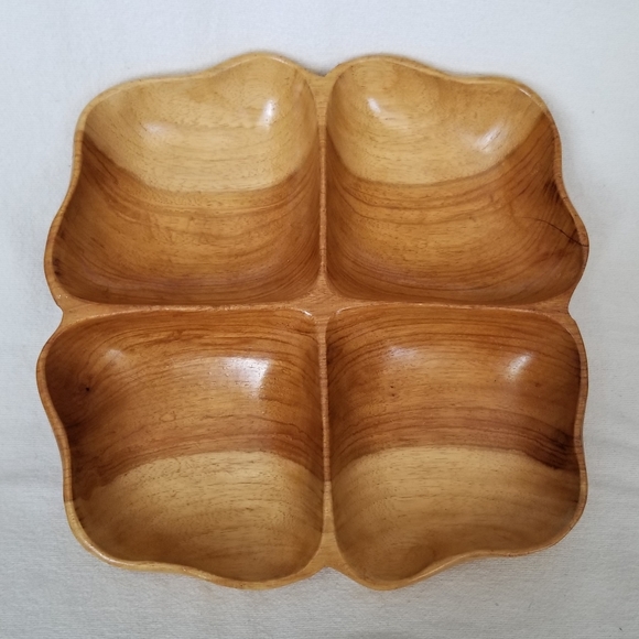 Accents | Narra Wood Divided Serving Bowl From Hawaii | Poshmark